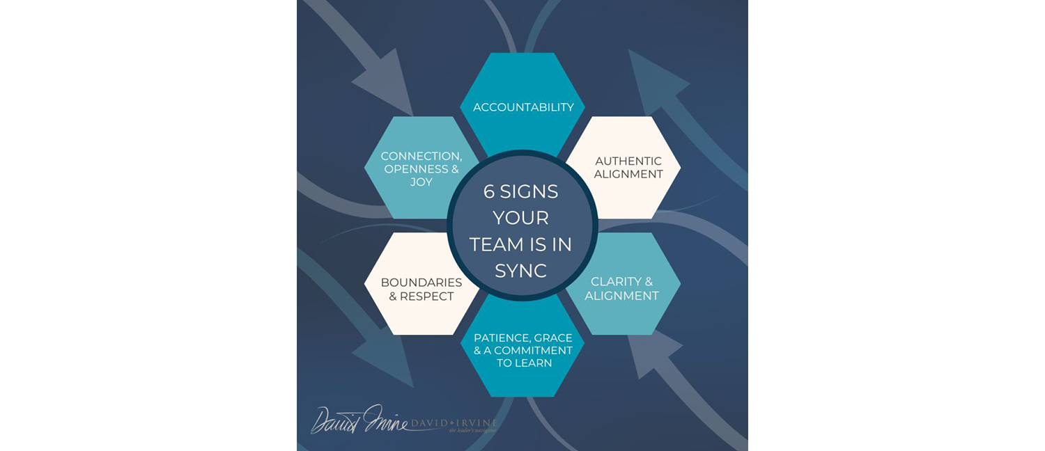 David Irvine - Six Signs your team is in sync and working well together.